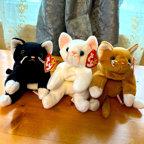 Ty | Toys | Ty 993 Beanie Baby Cats 3 Flipzip Nip All With Errors Rare ...